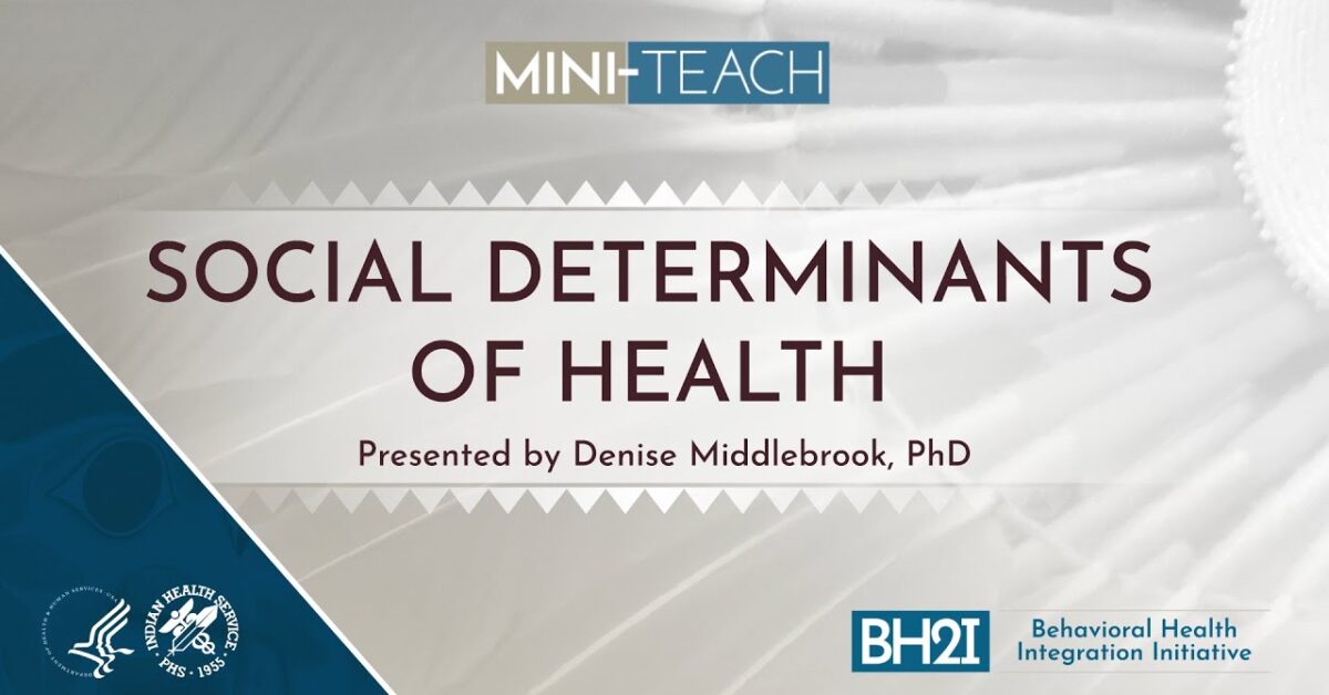 Mini-Teach: Social Determinants of Health – Behavioral Health ...