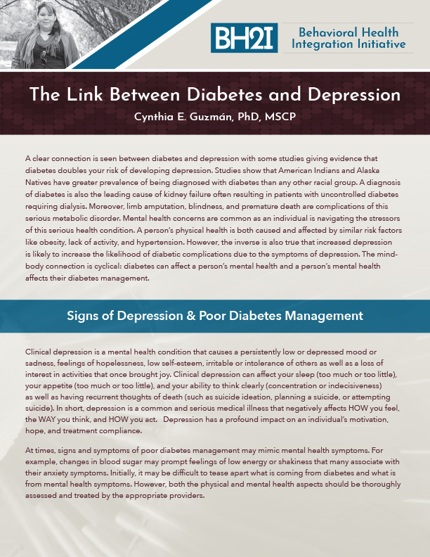 The Link Between Diabetes and Depression – Behavioral Health ...
